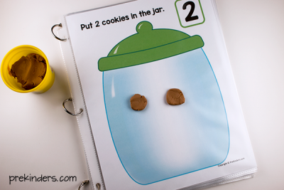 Cookie Jar Play Dough Math Mats - PreKinders