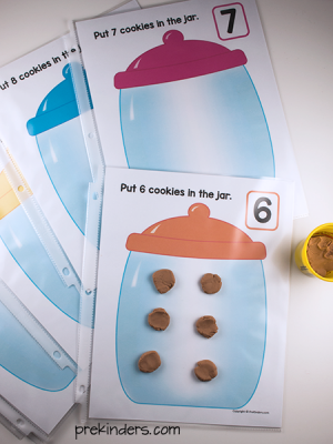 Cookie Jar Play Dough Math Mats - PreKinders