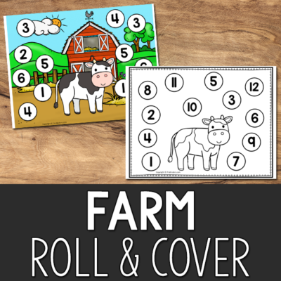 Roll and Cover Games Printables for Pre-K, Kindergarten, Preschool ...