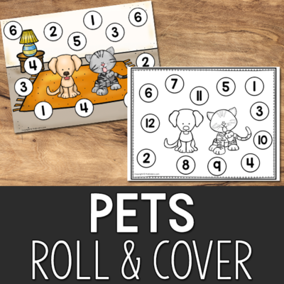 Roll and Cover Games Printables for Pre-K, Kindergarten, Preschool ...