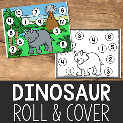 Roll and Cover Games Printables for Pre-K, Kindergarten, Preschool ...
