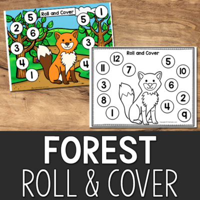 Roll and Cover Games Printables for Pre-K, Kindergarten, Preschool ...