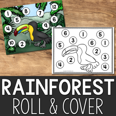 Roll and Cover Games Printables for Pre-K, Kindergarten, Preschool ...