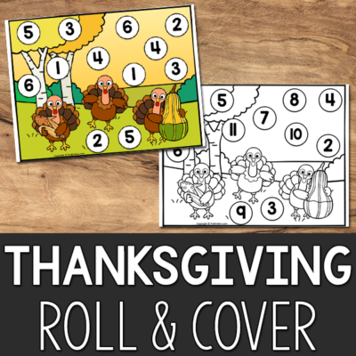 Roll and Cover Games Printables for Pre-K, Kindergarten, Preschool ...