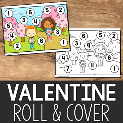 Roll and Cover Games Printables for Pre-K, Kindergarten, Preschool ...