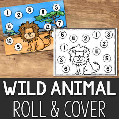 Roll and Cover Games Printables for Pre-K, Kindergarten, Preschool ...