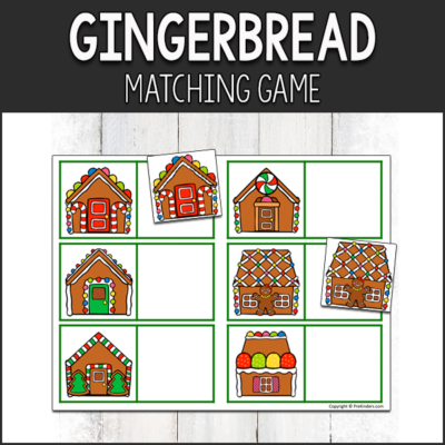 Gingerbread Matching Cards - PreKinders Preschool Activities