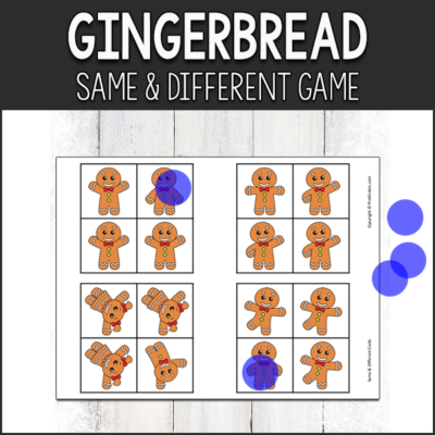 Gingerbread Matching Cards - PreKinders Preschool Activities