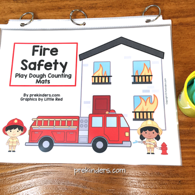 Fire Safety Play Dough Mats - PreKinders Preschool Activities