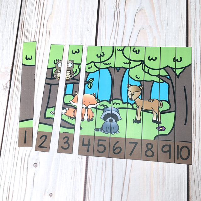 Forest Theme Math & Literacy Printables - PreKinders Preschool Activities