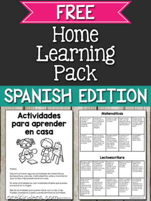 Home Learning for Pre-K - PreKinders Preschool Activities