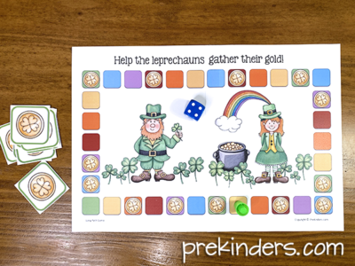 St. Patrick's Path Game - PreKinders Preschool Activities