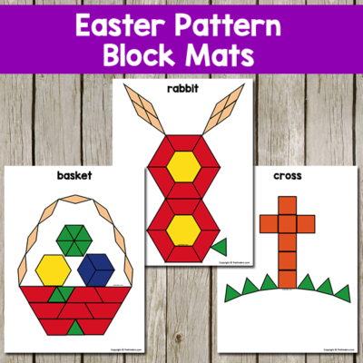 Easter Pattern Block Mats - PreKinders Preschool Activities