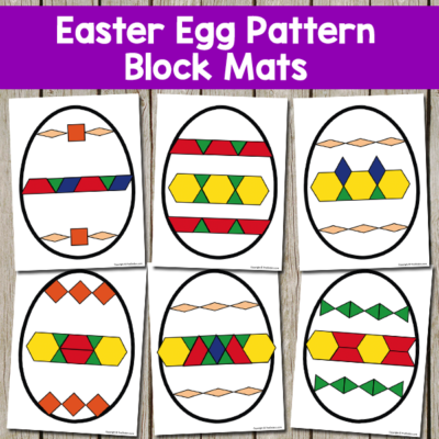 Easter Pattern Block Mats - PreKinders Preschool Activities