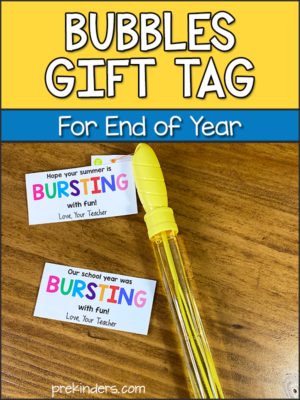 End of Year Gift Tags for Students Free - PreKinders Preschool Activities