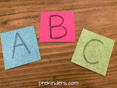Sensory Writing Trays and Tactile Letters - PreKinders Preschool Activities