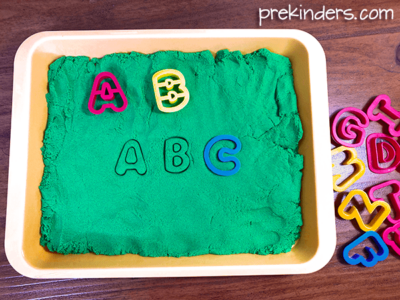 Sensory Writing Trays and Tactile Letters - PreKinders Preschool Activities