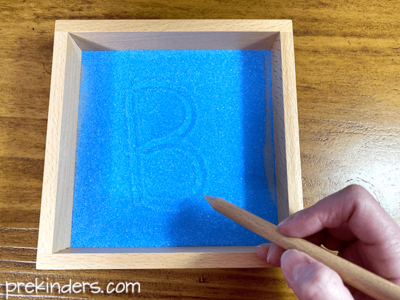 Sensory Writing Trays and Tactile Letters - PreKinders Preschool Activities