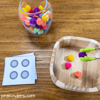 Candy Shop Pom Pom Game for Counting Practice - PreKinders Preschool ...