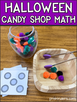 Candy Shop Pom Pom Game for Counting Practice - PreKinders Preschool ...
