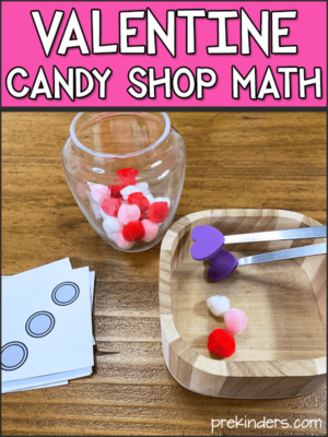 Candy Shop Pom Pom Game for Counting Practice - PreKinders Preschool ...