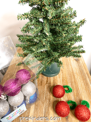 Christmas Math Activity for Preschoolers: Decorate the Tree
