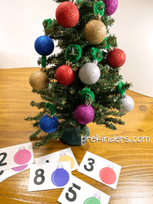 Christmas Math Activity for Preschoolers: Decorate the Tree