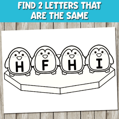 Penguin Alphabet Game for Preschoolers - PreKinders Preschool Activities