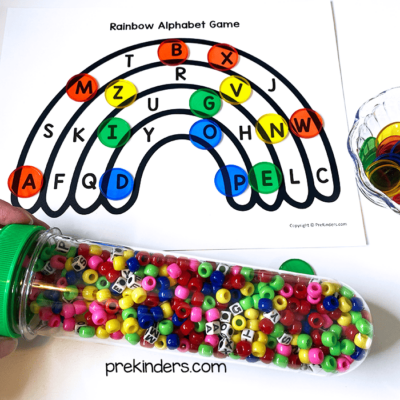 Rainbow Alphabet Game - PreKinders Preschool Activities