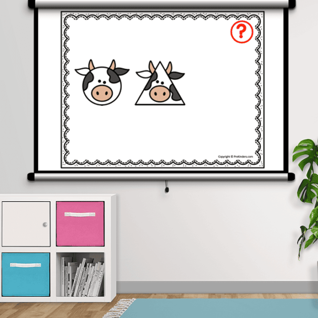 Farm Shapes Game - PreKinders Preschool Activities