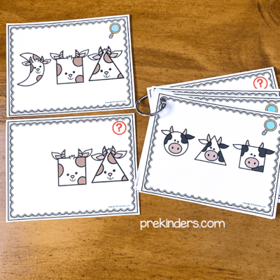 Farm Shapes Game - PreKinders Preschool Activities