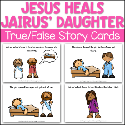 Jesus Heals Jairus' Daughter: Christian Preschool Activities ...