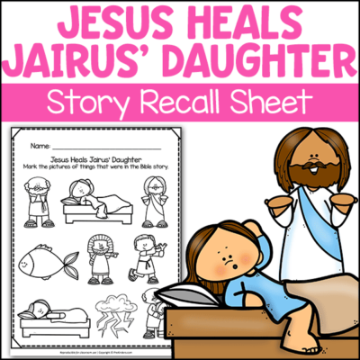 Jesus Heals Jairus' Daughter: Christian Preschool Activities ...
