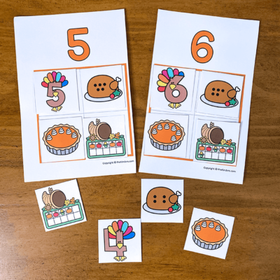 Thanksgiving Math Activities for Preschool - PreKinders Preschool ...