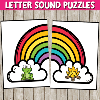 Rainbow Letter Sound Puzzles - PreKinders Preschool Activities