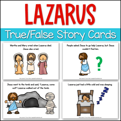 Lazarus Lives Again: Bible Story Activities - PreKinders Preschool ...