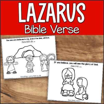 Lazarus Lives Again: Bible Story Activities - PreKinders Preschool ...