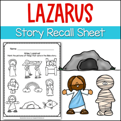 Lazarus Lives Again: Bible Story Activities - PreKinders Preschool ...