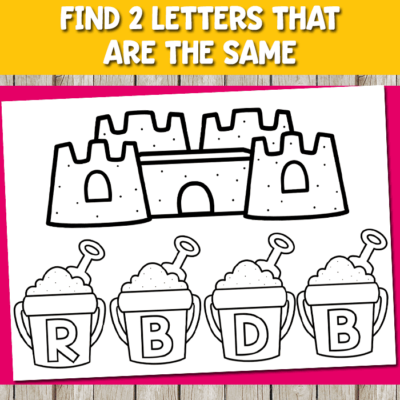 Summer Alphabet Game for Preschoolers - PreKinders Preschool Activities